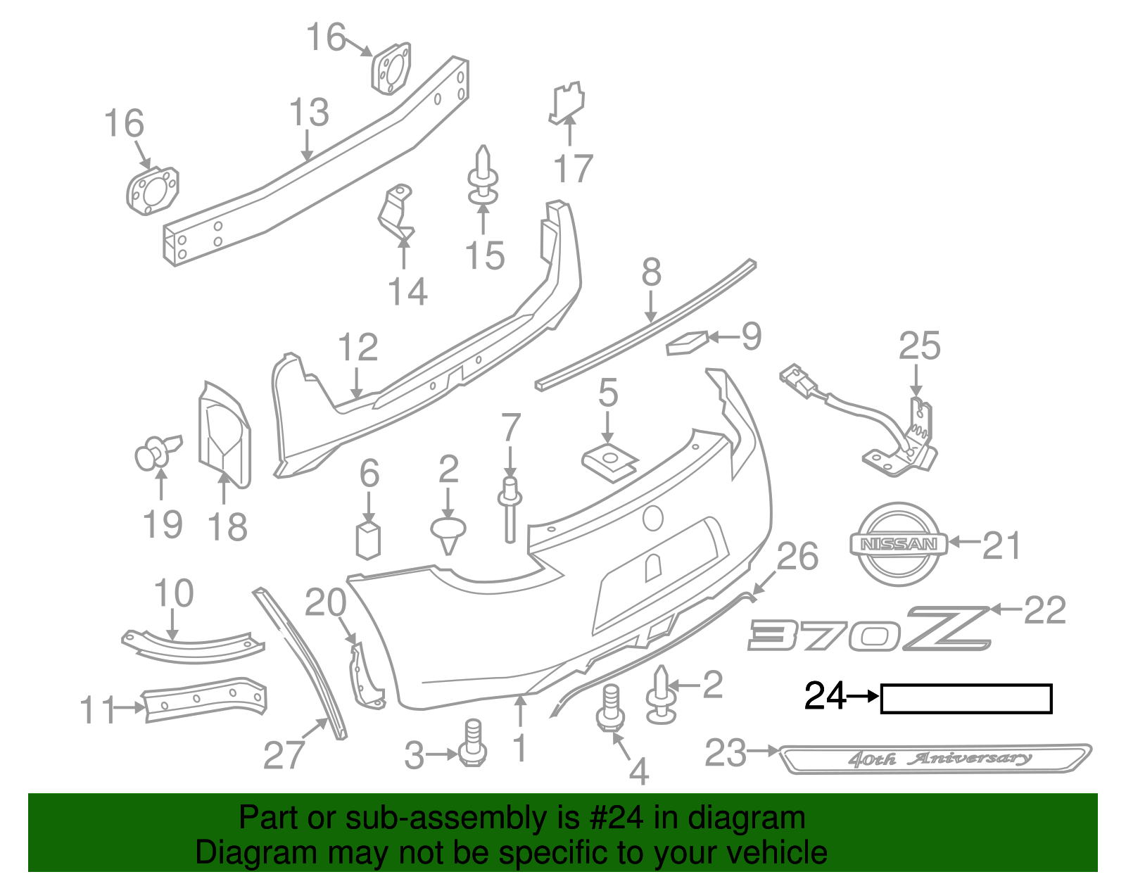 2014 Nissan 370Z Nameplate H4895-1A30A | Bill Kay Nissan Parts