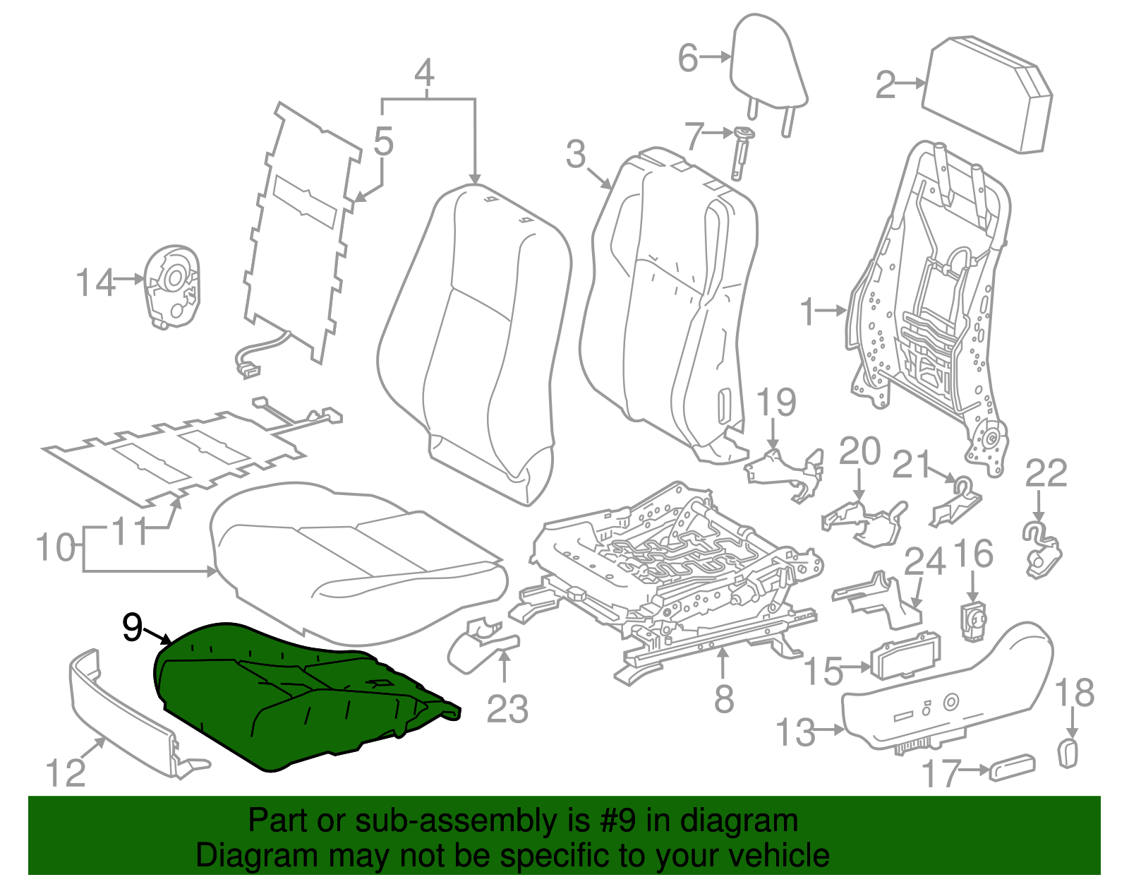 2013-2018 Toyota RAV4 Seat Cushion Pad 71620-0R040 | Toyota Parts Center