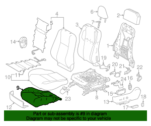 2013-2018 Toyota RAV4 Seat Cushion Pad 71620-0R040 | Toyota Parts Center