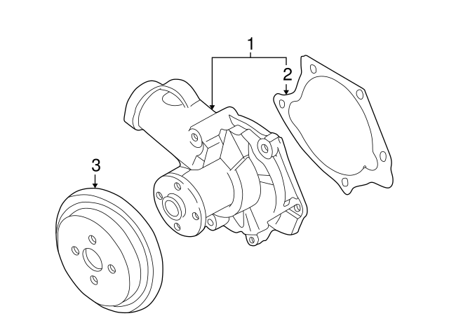 2004-2012 Mitsubishi Water Pump Assembly 1300a066 | Mitsubishi Parts ...