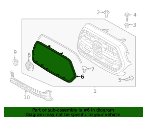 2016-2019 Toyota Tacoma Grille Surround 52711-04020 | Toyota Parts Center