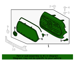 53100-04510-A0 - Grille 2016-2017 Toyota Tacoma | AutoNation Parts