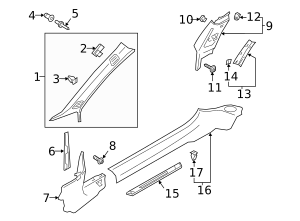 2018-2024 Audi Door Pillar Post Trim Set 8W6-867-243-A-V48 ...