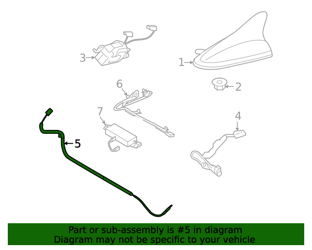 96220-L2100 - Antenna Cable 2021-2022 Kia K5 | Kia.Parts Store