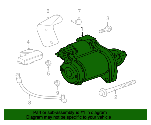 2013-2019 Jaguar Starter Motor C2D19968 | OEM Parts Online