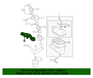 2007-2009 Lexus RX350 Inlet Tube 17752-0P040 | OEM Parts Online