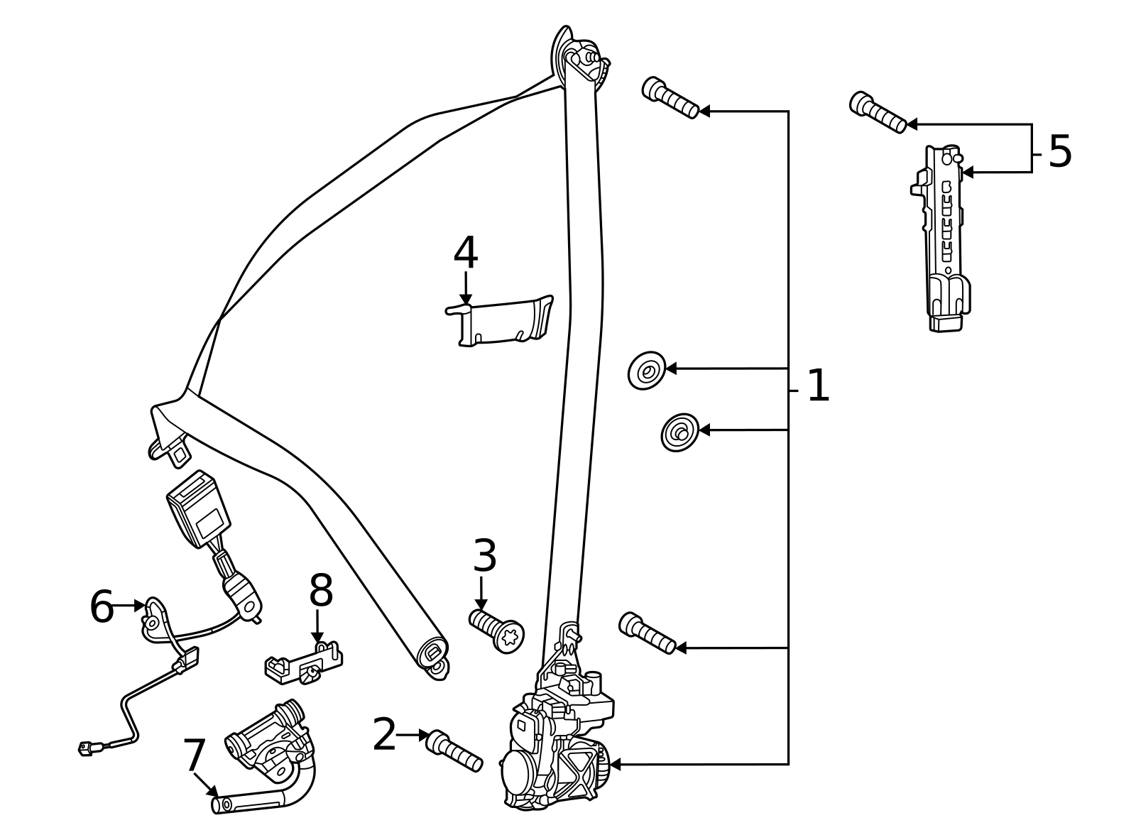 167-860-68-02-9051 - Seat Belt Buckle Mercedes-Benz USA Parts