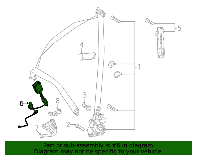 167-860-68-02-9051 - Buckle Mercedes-Benz USA Parts
