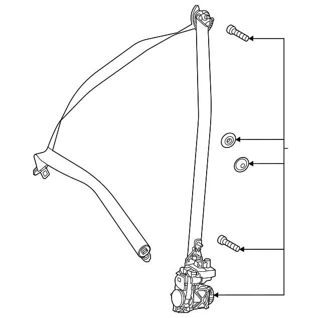 167-860-29-03-9C94 - Seat Belt Mercedes-Benz USA Parts