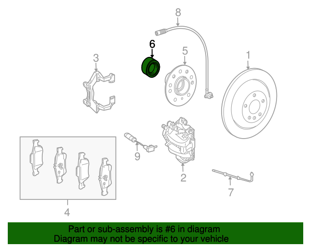 164-981-04-06 - Front Wheel Bearing 2006-2012 Mercedes-Benz | Mercedes ...