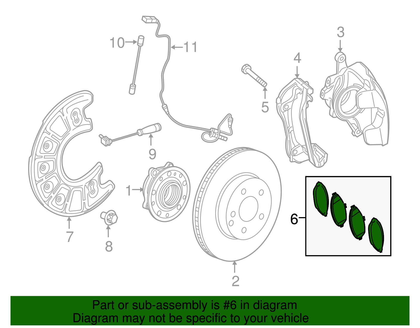 Genuine OEM Disk Brake Pad Front | 000-420-26-04 | Fits Select 2015 ...