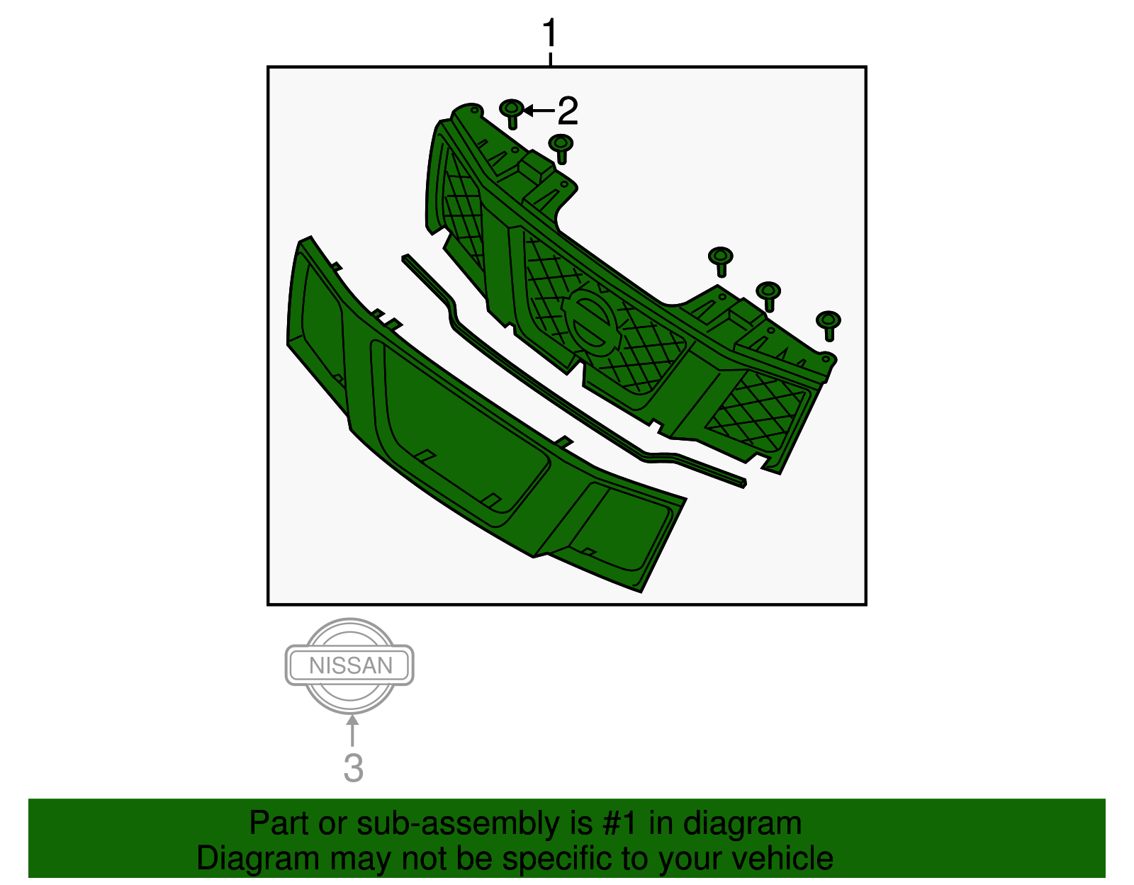 62310-ZL00C - Grille Assembly - 2009-2019 Nissan Frontier | Nissan OEM ...