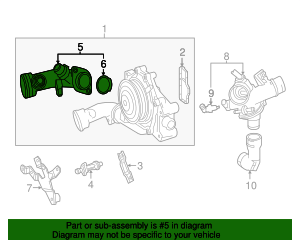 651-200-12-51 - Engine Coolant Inlet Flange 2015-2016 Mercedes-Benz ...