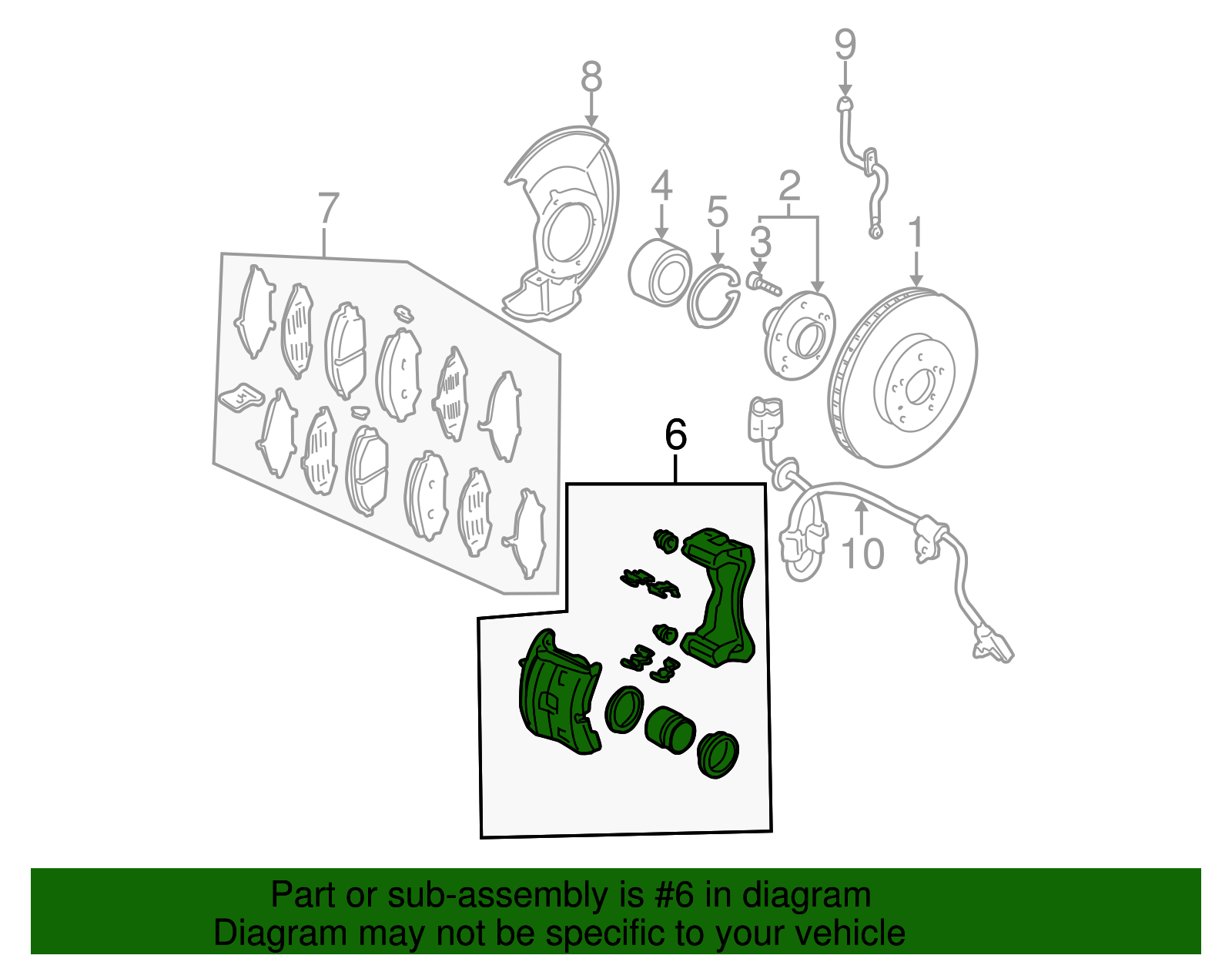 2005-2011 Honda Caliper Assembly 45018-SHJ-A01 | OEM Parts Online