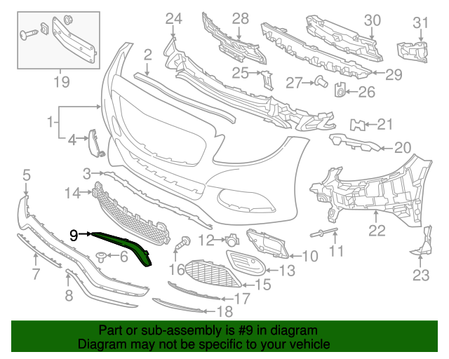 205-885-72-38 - Side Spoiler 2015-2023 Mercedes-Benz | Mercedes-Benz ...
