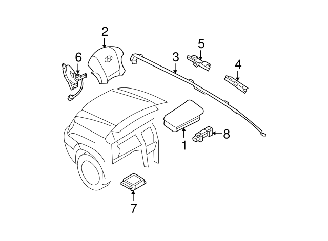 95930-2E000 - Impact Sensor - 2005-2009 Hyundai | World OEM Parts Hyundai