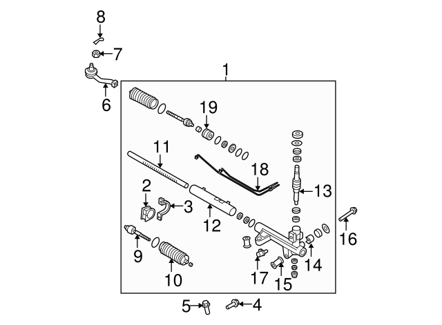 57715-3E010 - Rack 2003-2009 Kia Sorento | Kia.Parts Store