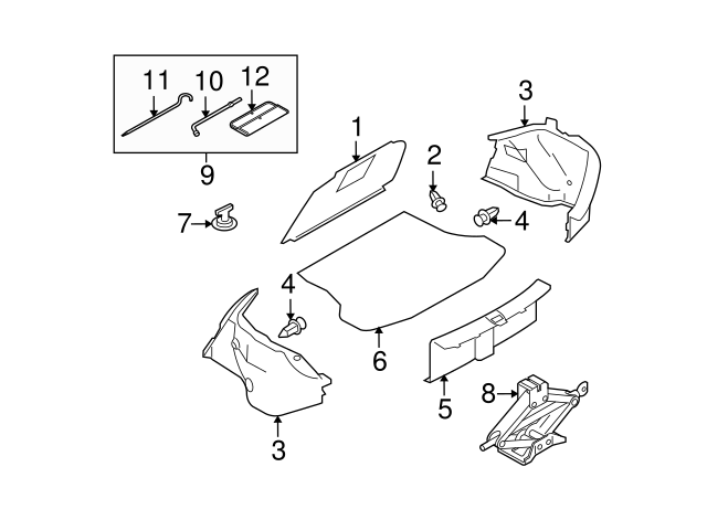 84921-EL10A - Rear Panel Trim - 2007-2011 Nissan Versa | Nissan OEM ...