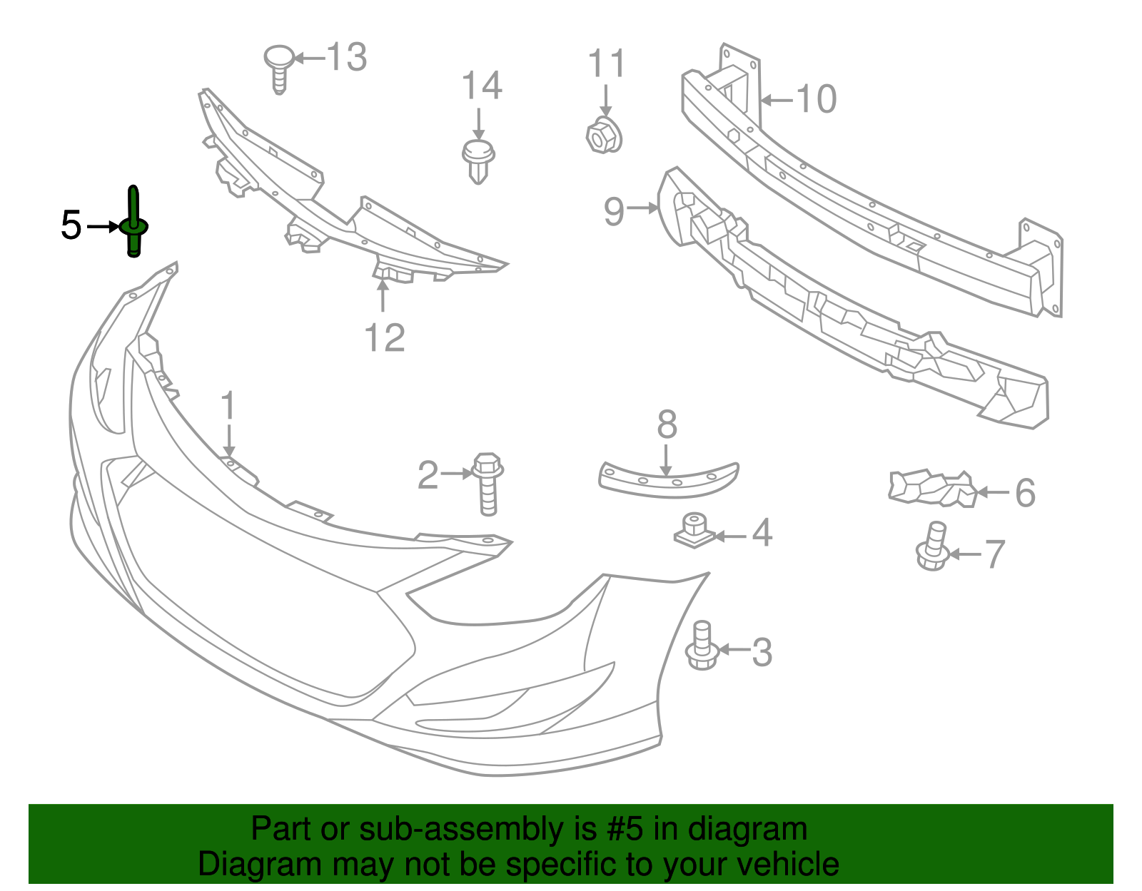 Genuine Bumper Cover Rivet for 2011-2025 Hyundai | Part# 14160-03103 ...