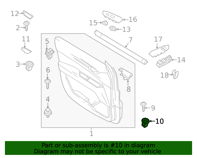 2009-2024 Mazda Door Trim Panel Grommet GS1D-68-402 | RealMazdaParts.com
