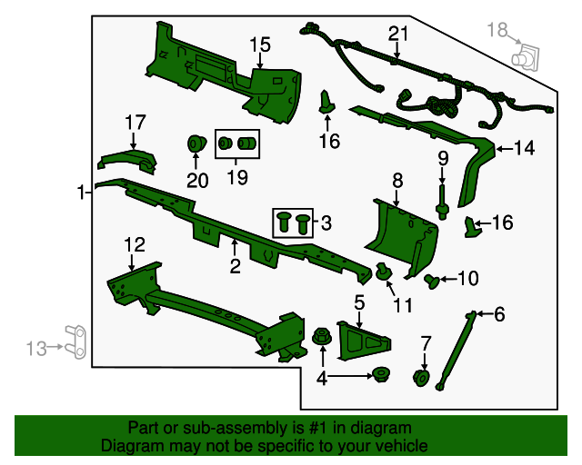 2007-2010 GM Bright Chrome Rear Bumper Impact Bar 19259332 ...