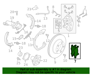 2017-2023 Porsche Panamera 1 Set Of Brake Pads Rear 971-698-451-M ...
