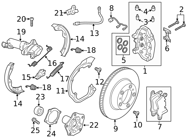 2017-2023 Porsche Panamera 1 Set Of Brake Pads Rear 971-698-451-M ...