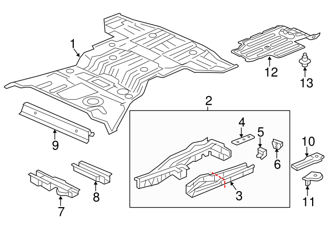 2014-2020 Acura MDX Spare Support 65811-TZ5-A00ZZ | Acura Parts World