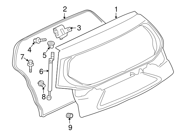 2007-2013 Mitsubishi Outlander Lift Cylinder 5802A007 | Mitsubishi ...