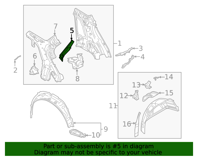 83A-810-411 - Inner Panel 2019-2023 Audi Q3 | Audi OEM Parts