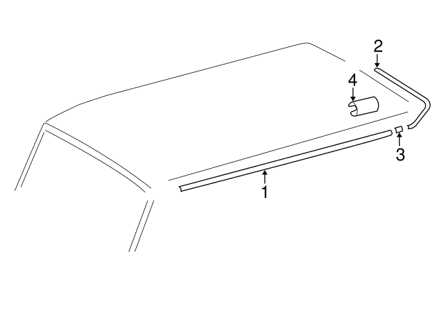 2002-2018 Mercedes-Benz Roof Drip Molding 461-698-22-00 ...