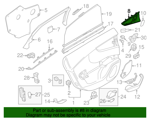 4G0-867-420-AH-UR3 - Door Panel Insert 2017-2018 Audi | AutoNationParts.com