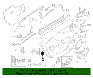 2007-2024 Audi Door Trim Panel Clip 7L6-868-243 | Genuine Audi Parts