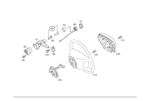 Steering Wheel and Steering Wheel Lock for 1998 Mercedes-Benz SLK230 ...