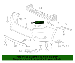 2016-2020 Honda Civic Bracket, R Rear Bumper Side 71505-TBA-A00 ...