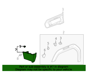 2020-2025 GMC Black Front Driver Side Fender Paint Protector 84660784 ...