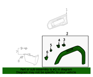 (Replaces 84848522) Molding 87835473 GM | GMPartsDirect.com