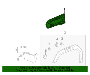 2020-2023 GMC Bright Metal Front Passenger Side Fender Ornamentation ...
