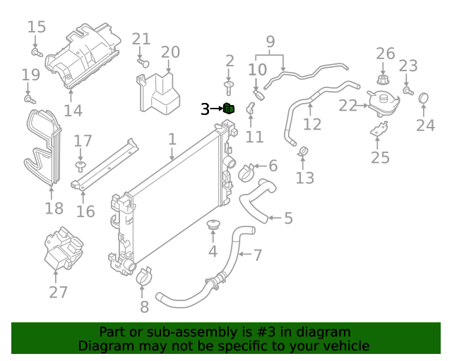 2018-2019 Nissan Kicks Radiator Assembly Upper Mount - Driver's Side ...
