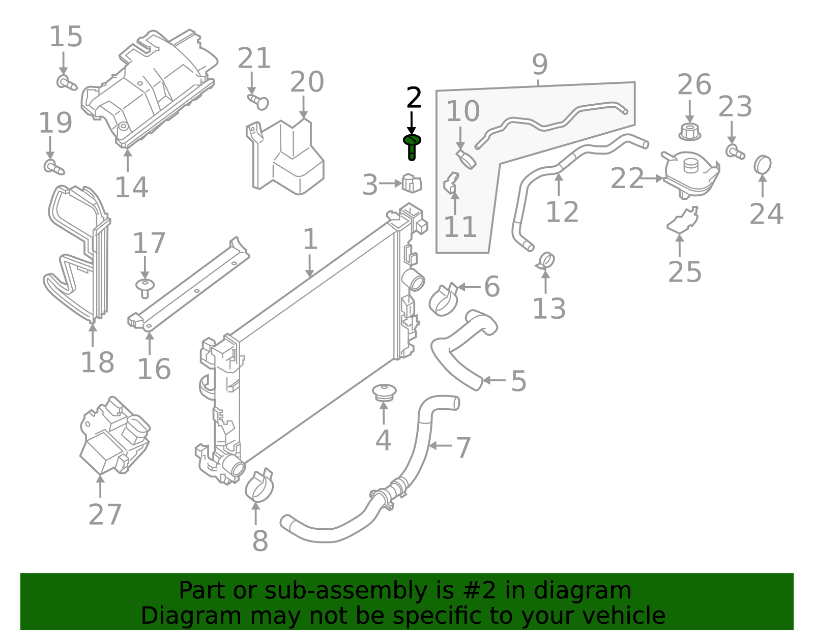 2018-2025 Nissan Radiator Pin 21445-00Q0C | Burien Nissan Parts