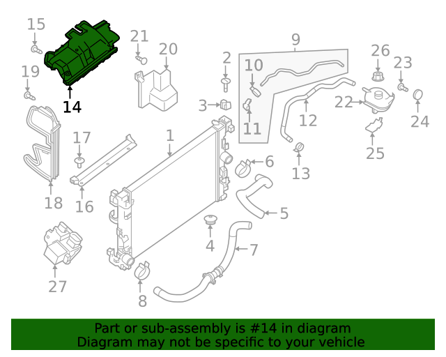 92182-5R00A - Upper Shield - 2021-2024 Nissan Kicks | Nissan OEM Parts ...