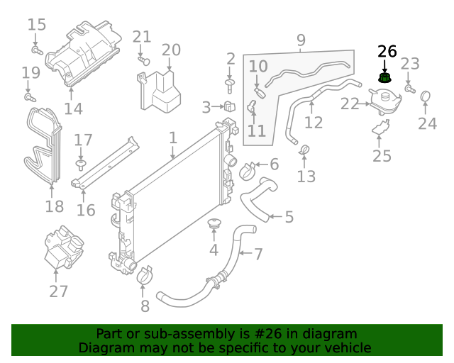 2018-2024 Nissan Reservoir Cap 21430-AX60A | QuirkParts