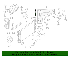 21445-00Q0C - Radiator Assembly Pin 2018-2024 Nissan | Nissan Parts ...