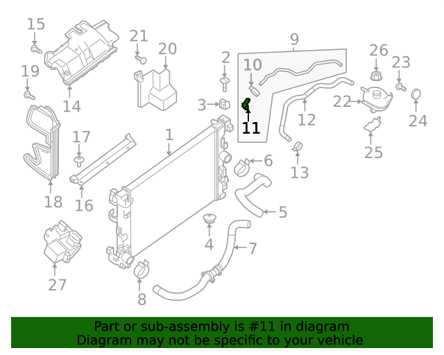 2018-2024 Nissan Overflow Hose Clamp 21750-4EB0A | Riverside Nissan
