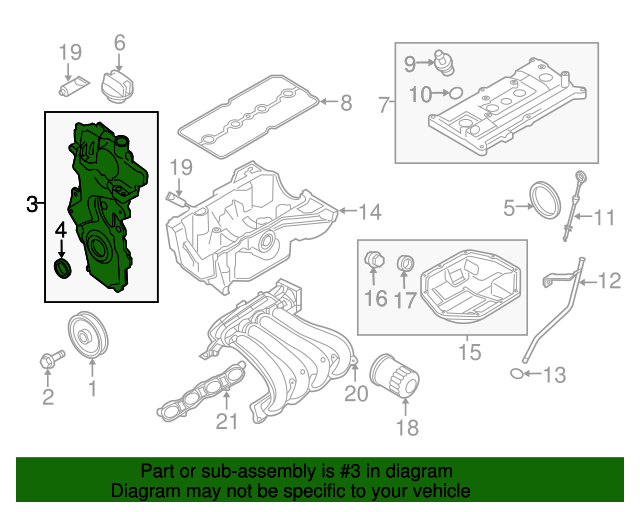 2020-2021 Nissan NV200 Front Cover 13500-ET00A | TascaParts.com