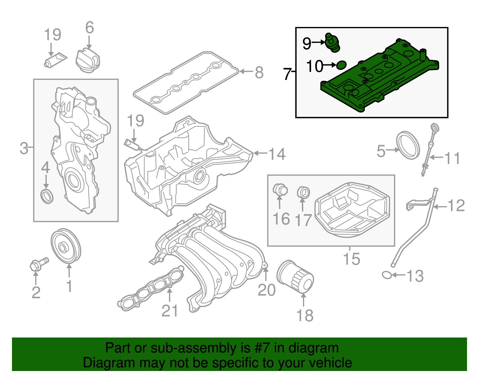 2007-2021 Nissan Valve Cover 13264-ET00B | Nissan RVA
