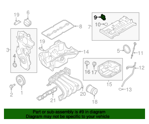 11810-6N202 - PCV Valve 2002-2024 Nissan | Nissan Parts & Accessories ...