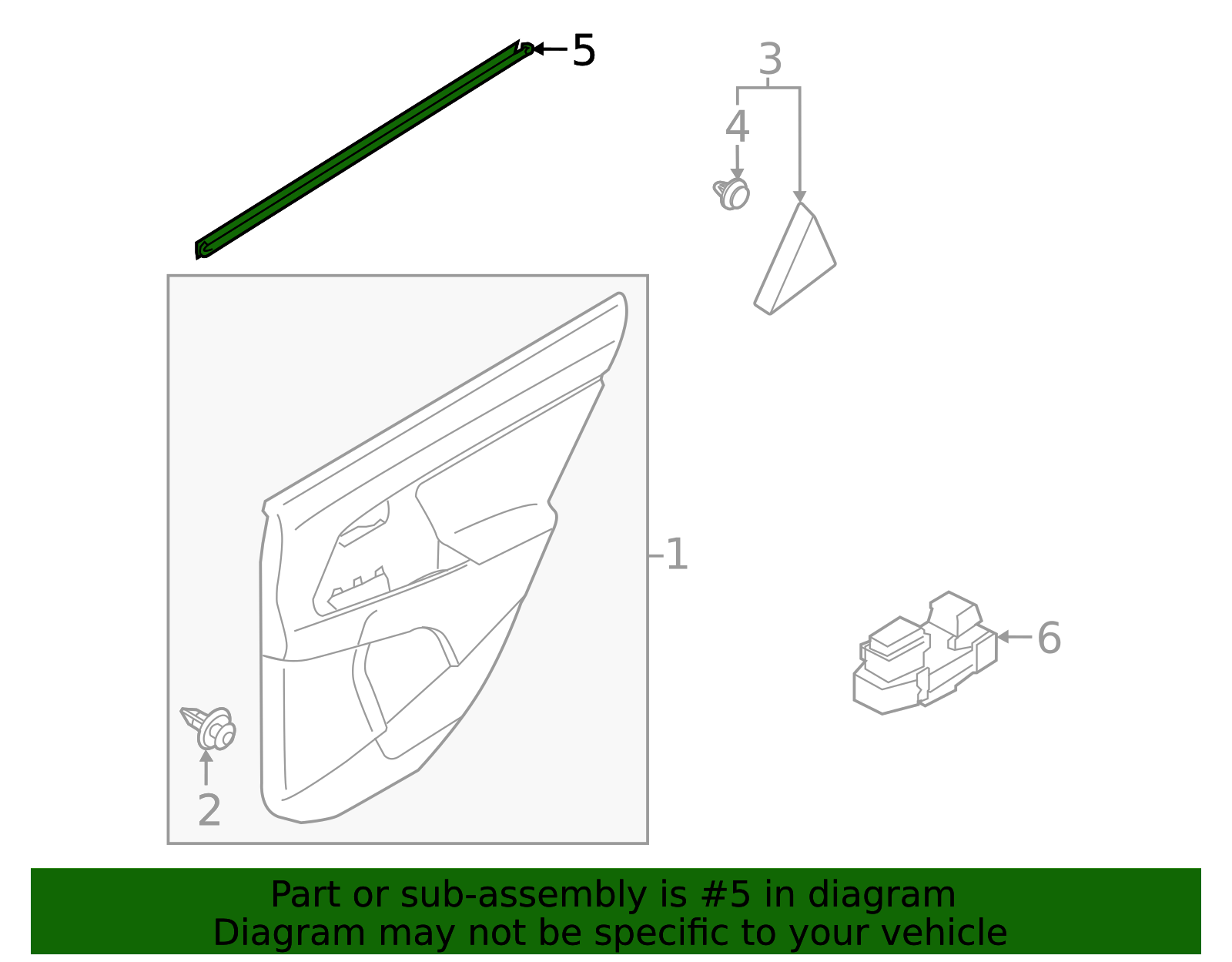 2021-2025 Kia Seltos | Belt Weather-Strip | 83240-Q5000 | Kia Auto Parts