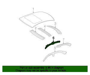 204-630-21-35 - Roof Rail 2008-2014 Mercedes-Benz | Mercedes-Benz USA Parts