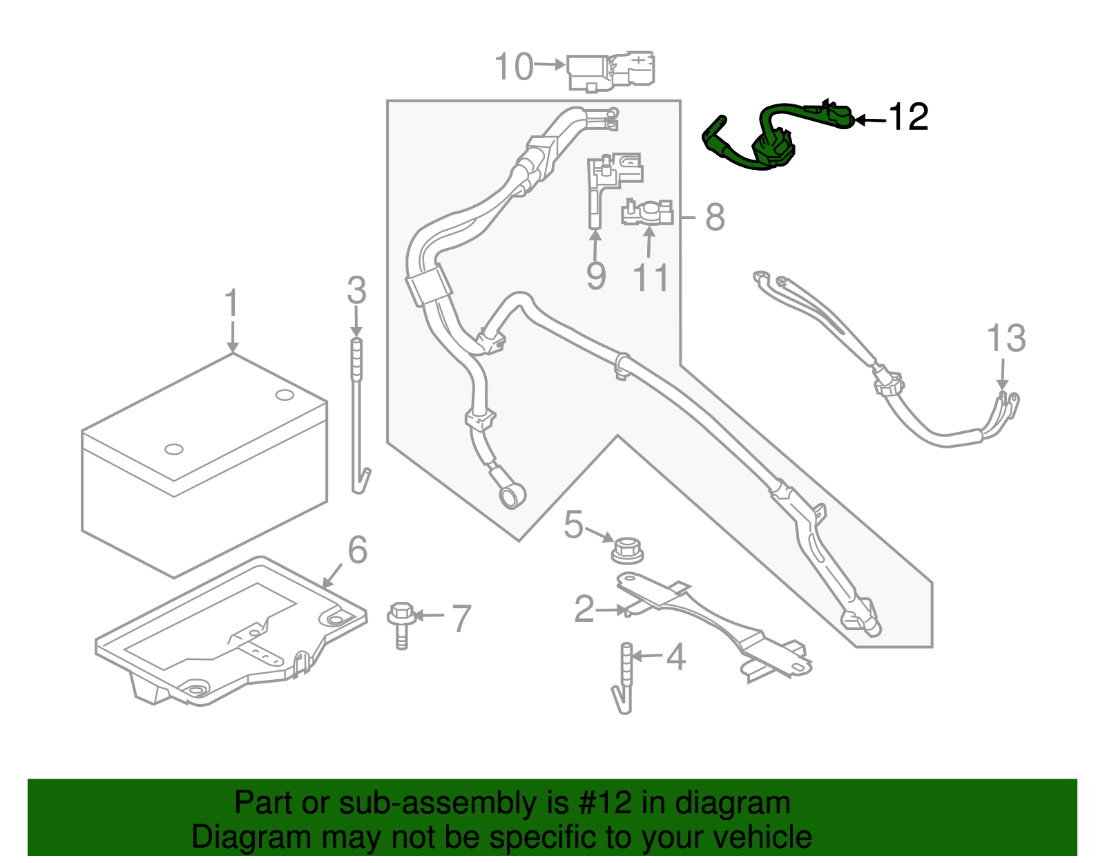 2009-2020 Nissan 370Z Negative Cable 24080-1EA0A | Nissan Parts Central